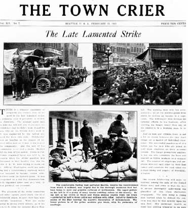 seattle strike in the town crier | Wedgwood in Seattle History