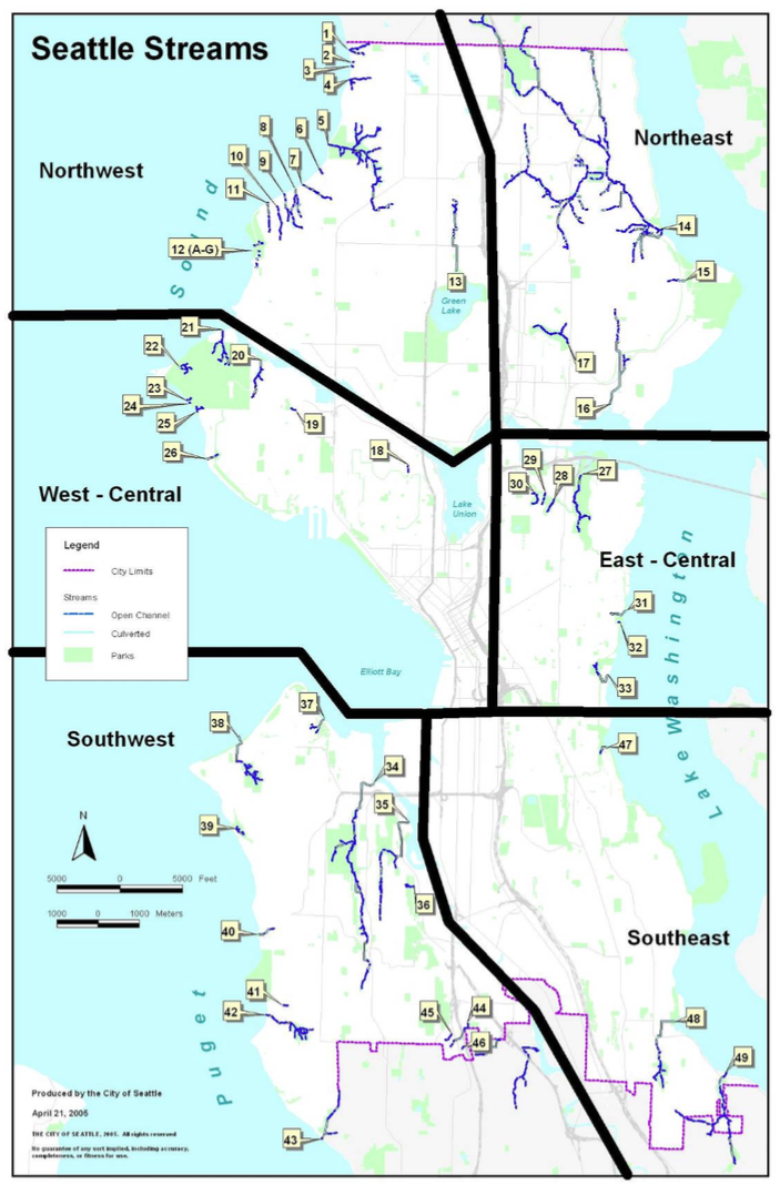 Seattle Stream Names | Wedgwood in Seattle History