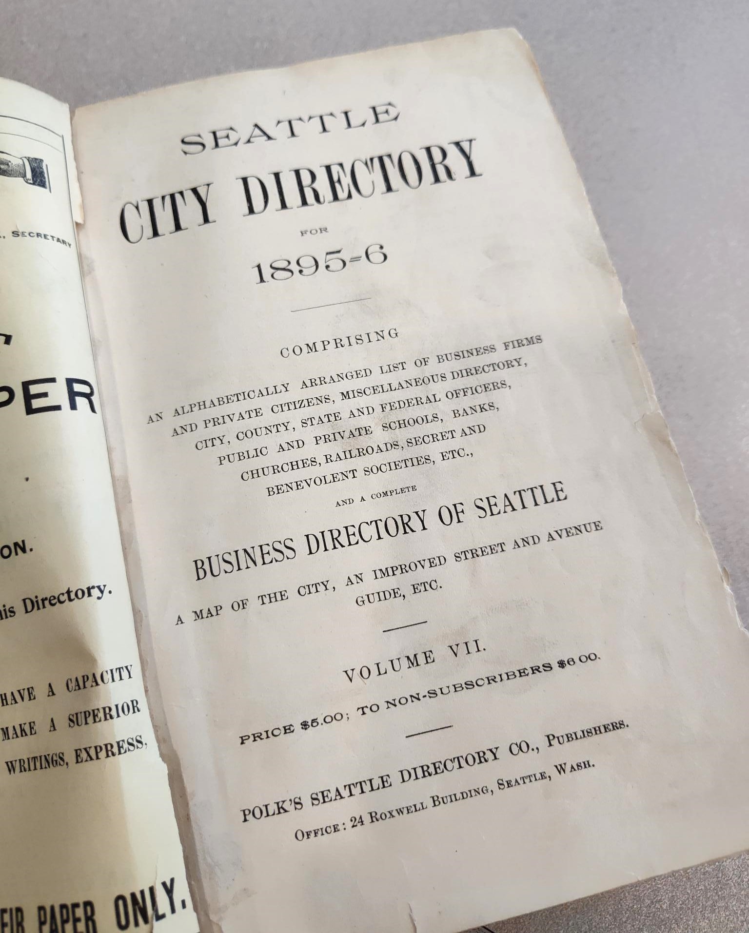 City Directory 1896 | Wedgwood in Seattle History