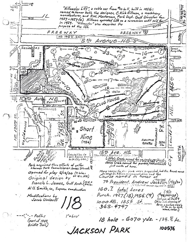 Jackson Park Golf Course.Don Sherwood park history sheets | Wedgwood in ...